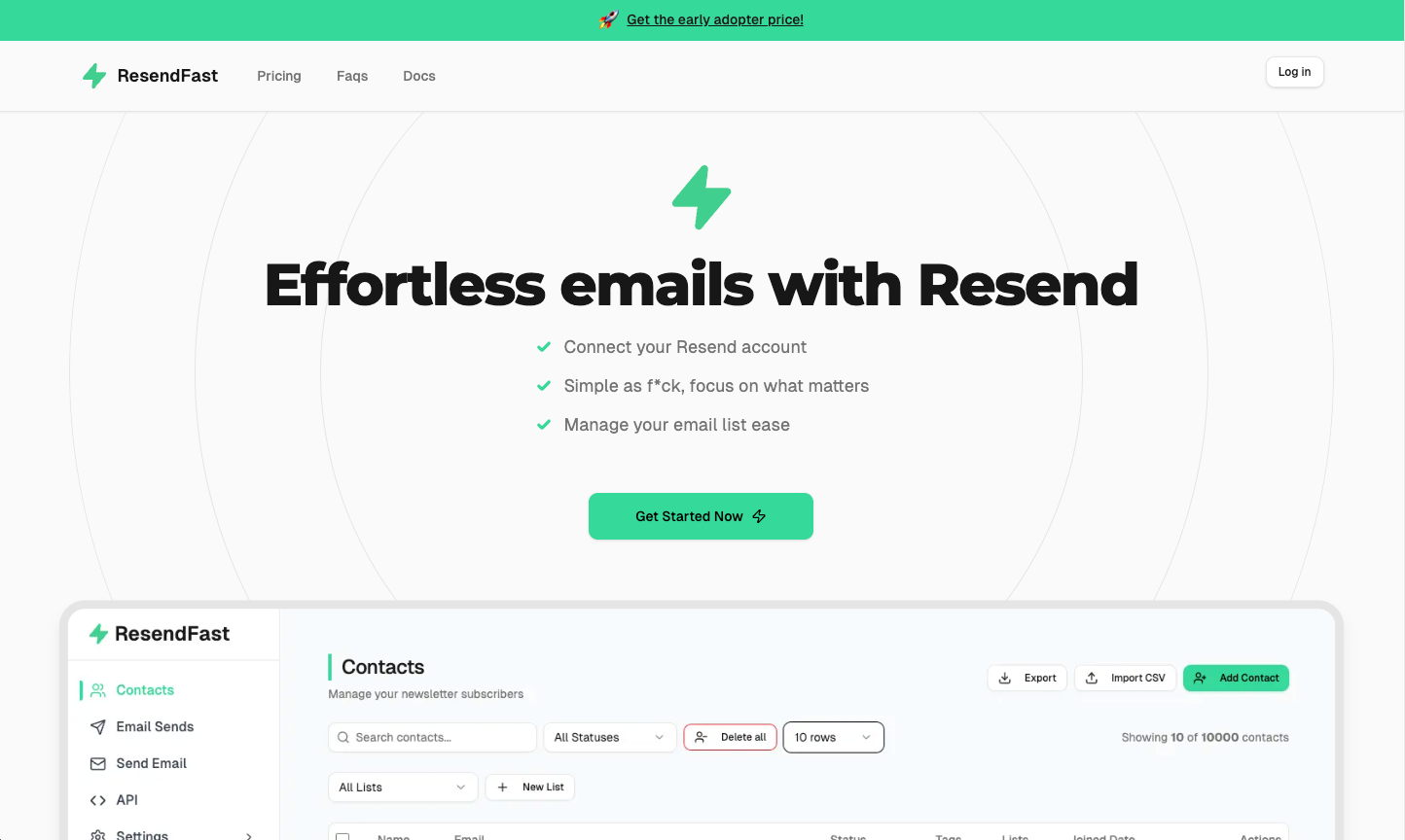 ResendFast | The Simple Email Platform for Resend